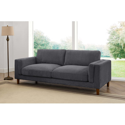 Latitude Run® Elnara Sofa Couch, 74" Loveseat for Living Room, Corduroy Couches Deep Seat Lounge ...